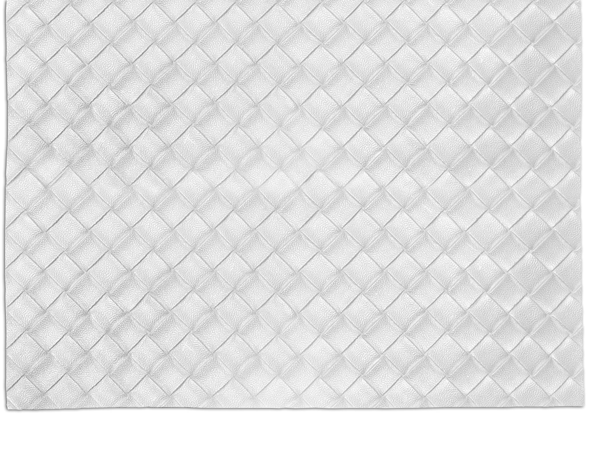 VViViD Artifical Marine Leather Embossed Lattice Weave Vinyl (White, 5ft x 54”)