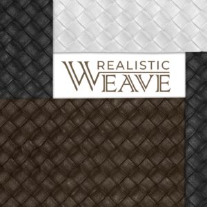 VViViD Artifical Marine Leather Embossed Lattice Weave Vinyl (White, 5ft x 54”)