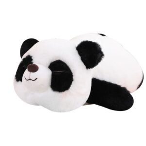 evlooe cute panda plush toy, panda bear stuffed animal plush pillow soft cartoon panda plushies body pillow gifts for kids girls(30cm/11.81inch)