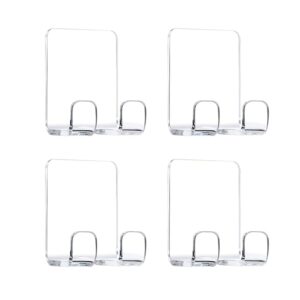 dgbrsm 4pcs shaver holder hook transparent acrylic self adhesive razor holder hooks bathroom kitchen organizer