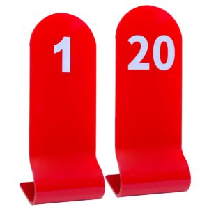 table numbers 1-40 red acrylic double sided table numbers for wedding reception restaurants cafes etc