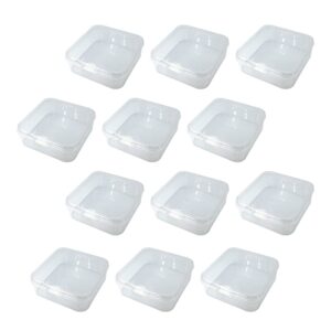 12 pcs bead storage containers plastic beads storage boxes with strong lids clear storage boxes for storing and carrying beads coins jewelry pills