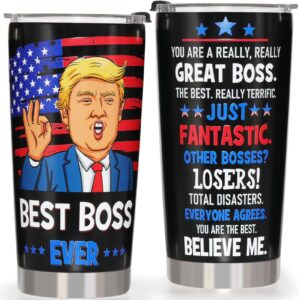 areok best boss gifts for men, boss day gifts for boss men - best boss ever tumbler cup, funny boss gifts for national boss day, male boss birthday gifts for men happy cool gifts for bosses day