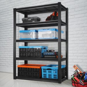 pachira e-commerce 72" garage shelving heavy duty, wide size storage shelves 5-tier large metal shelving unit adjustable utility rack for garage, pantry, 39.4" w x 17.7" d x 72" h