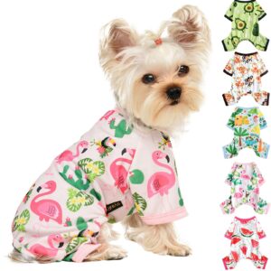 dog clothes for small dogs boy girl, dog pajamas tiny chihuahua yorkie spring summer shirt, cute puppy outfit pjs jumpsuit cat onesie apparel pet clothes