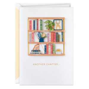 hallmark signature birthday card (bookshelf)