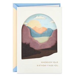 hallmark signature birthday card (mountain sunset)