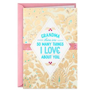 hallmark card for grandma for birthday, thinking of you, congrats, or any occasion (so many things i love about you)