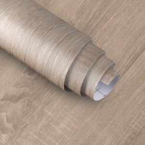 boobest light brown wood wallpaper peel and stick wood grain contact paper waterproof removable kitchen cabinet wallpaper 15.74"x 118" wood vinyl wrap cabinet covers oak grey wood look contact paper