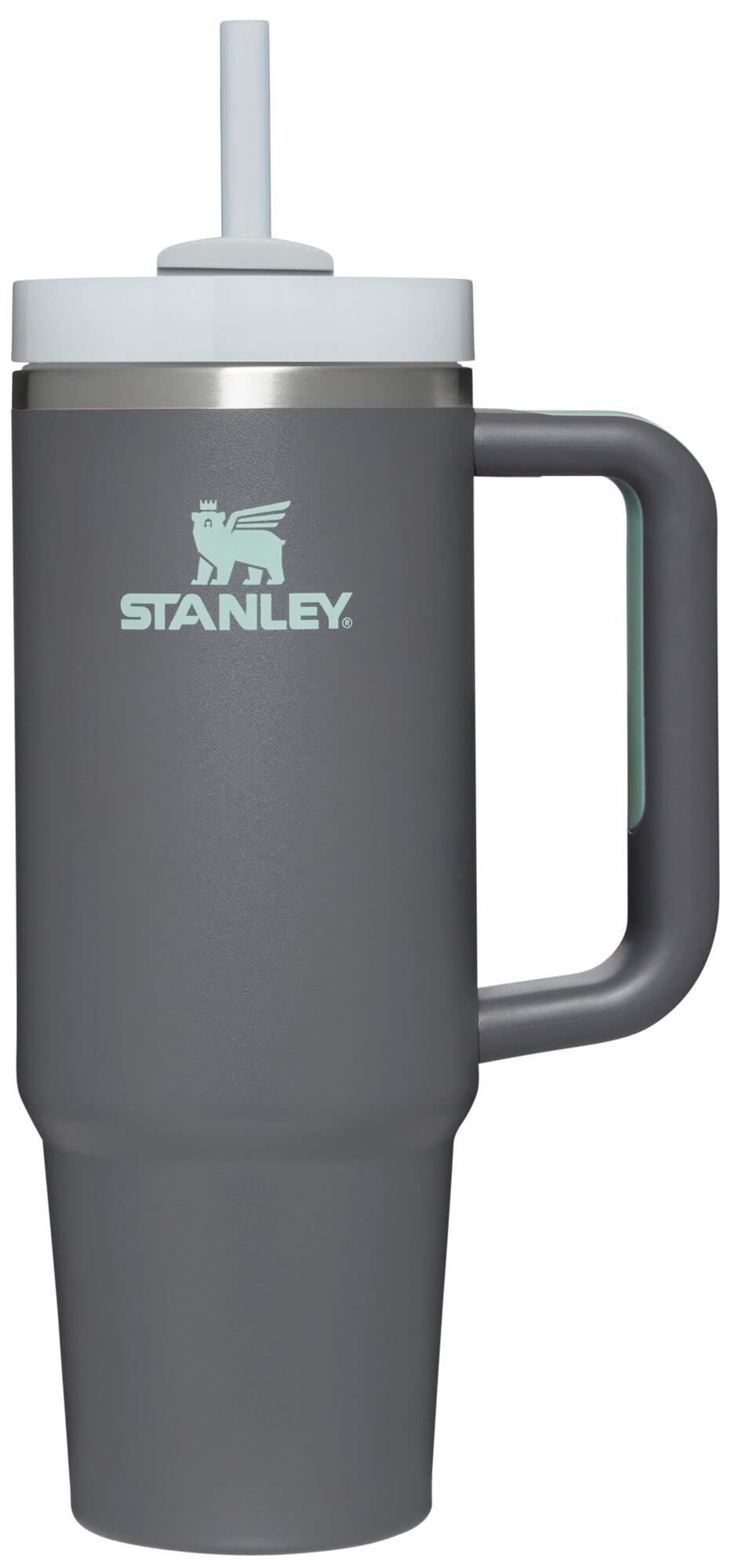 Stanley Quencher H2.0 FlowState Stainless Steel Vacuum Insulated Tumbler with Lid and Straw for Water, Iced Tea or Coffee, Smoothie and More, Charcoal, 30 oz