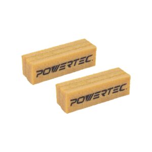 powertec 71424v abrasive cleaning stick for sanding belts & discs 4-1/2" 2pk | natural rubber eraser - woodworking shop tools for sanding perfection