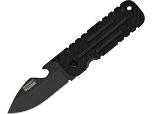 blackhawk hawkpoint compact folding knife, 2-1/4” 9crmov18 blade with g10 handles. with bottle opener and tip-up carry pocket clip (bh15hp01bk)