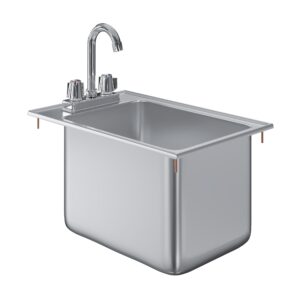 stainless steel drop sink - 1 compartment drop in sink 10"x14"x10" | nsf | utility | commercial | laundry | kitchen