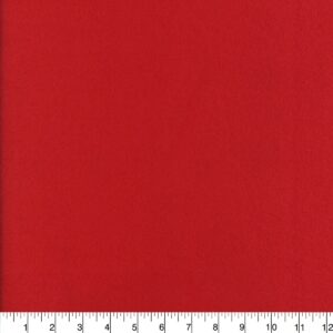 textile creations inc. double brushed solid fleece, red cut by the yard