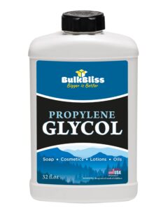 bulk bliss propylene glycol food grade quart - usp grade for skin, cosmetics, humidors, snow globes (32 oz)