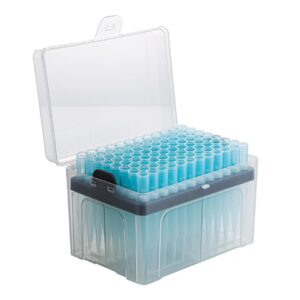 4e's usa 1000µl pipette tip - universal tips, rnase/dnase free, pyrogen safe, sterile blue pipette tip with filter, 96 tips racked