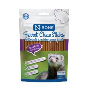 n-bone ferret chew sticks bacon flavor, 1.87-oz bag