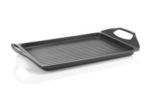 guzzini 09810010 cook & space large grill pan, induction compatible, black