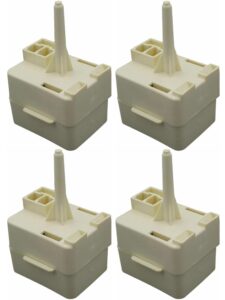 maxllto 4 packs replacement 8201786 relay & overload for whirlpool refrigerator ap3885081 1177466 2188829 2188830 2188832 fits gs6shaxks01 ed5vhgxmq10 ed5vhgxmb10 ed5vhgxml10 rs25agxnq00 ed5rhexnl00