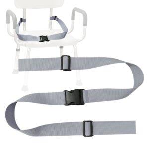 elderly shower chair seat anti-slip belt, universal bath bench buckle strap nursing care supplies for disabled patient bedridden (grey)