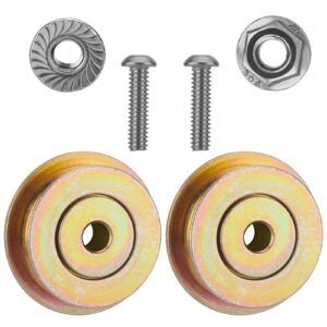 upgrade cut-off flange track bearing kit replacement for tapco pro & max 12334 rollers, 12364 screws, 10094 lock nuts alloy steel