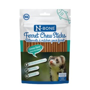 n-bone ferret chew sticks salmon flavor, 1.87-oz bag