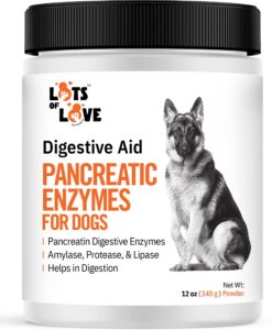 pancreatic enzymes for dogs (thomas pet bio case same formula) - lots of love pet products - 12 oz powder