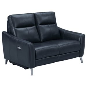 coaster home furnishings derek upholstered power loveseat and blue