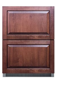 summit appliance adrd24pnr 24" wide 2-drawer all-refrigerator, ada compliant; panel-ready drawer fronts (panels not included); 4.8 cu.ft capacity; door and temperature alarms; frost-free