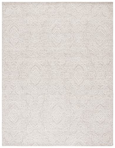 SAFAVIEH Metro Collection Area Rug - 9' x 12', Natural & Ivory, Handmade Wool, Ideal for High Traffic Areas in Living Room, Bedroom (MET998A)