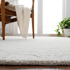 SAFAVIEH Metro Collection Area Rug - 9' x 12', Natural & Ivory, Handmade Wool, Ideal for High Traffic Areas in Living Room, Bedroom (MET998A)