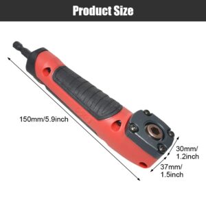 EKDJKK Right Angle Drill Attachment Electric Screwdriver Repair Set 90 Degree Corner Device Screwdriver Socket Adapter Kit 1/4 Inch Right Angle Drill Adapter with 10 Drill Bit Sets for Impact Driver