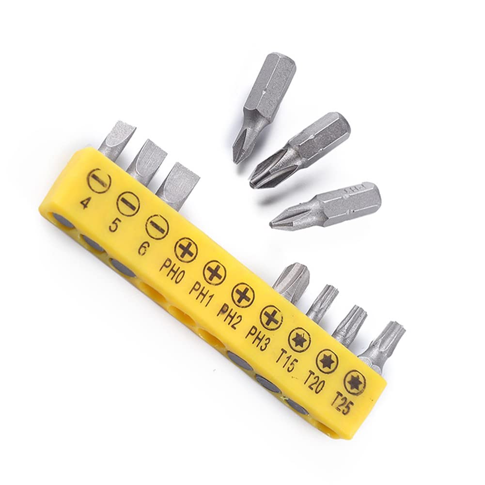 EKDJKK Right Angle Drill Attachment Electric Screwdriver Repair Set 90 Degree Corner Device Screwdriver Socket Adapter Kit 1/4 Inch Right Angle Drill Adapter with 10 Drill Bit Sets for Impact Driver