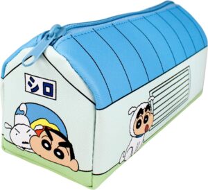 tees factory ks-5543193sk crayon shin-chan shiro shin-chan pen pouch, white, h 3.1 x w 7.5 x d 2.8 inches (8 x 19 x 7 cm)