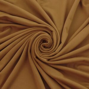 solid dbp fabric - double brushed polyester 4 way stretch - acorn - 2yd