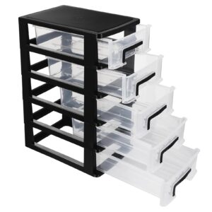 safigle 5 drawer storage organizer mini plastic drawers organizer plastic storage bins with drawers space saving small plastic drawers for crafts small tools sationary and hardware