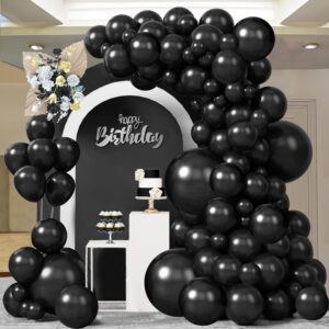 black balloons,102pcs black balloon garland arch kit 18 12 10 5 inch different sizes latex party balloons pack for birthday party graduation baby shower wedding decorations