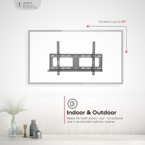 Secure Outdoor Weatherproof TV Mount - CTA Tilting Low Profile Anti-Theft TV Wall Mount - VESA Compliant Devices & Monitors up to 80"