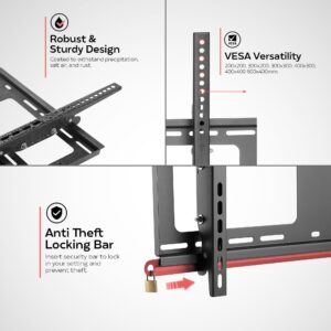 Secure Outdoor Weatherproof TV Mount - CTA Tilting Low Profile Anti-Theft TV Wall Mount - VESA Compliant Devices & Monitors up to 80"