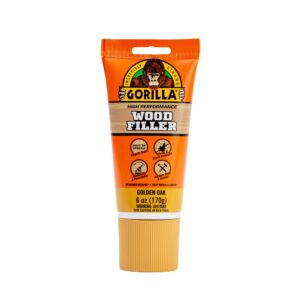 gorilla all purpose wood filler, 6oz tube, golden oak (pack of 1)