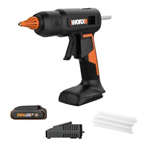 worx 20v power share full-size hot glue gun wx045l - (battery & charger included)