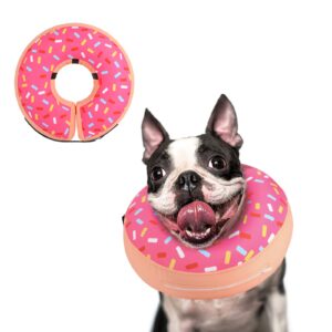 supet inflatable dog cone collar alternative after surgery, dog neck donut collar recovery e collar for post surgery, soft dog cone for small medium puppies cats