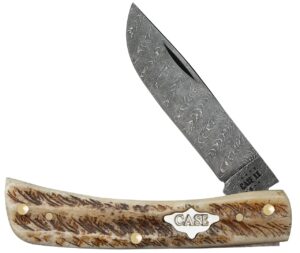 case knives 77461 vintage bone - sod buser jr® (v6137 dam) - damascus blade