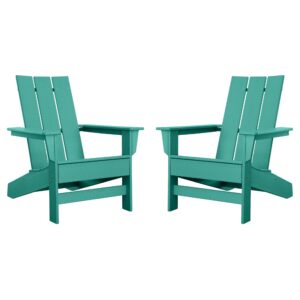 durogreen aria adirondack chairs made with all-weather tangentwood, set of 2, oversized, high end patio furniture for porch, lawn, deck, fire pit, no maintenance, made in the usa, black