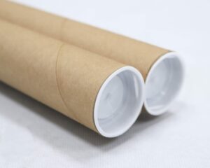 magicwater supply mailing tube - 1.5 in x 6 in - kraft - 2 pack - for shipping and storage of posters, arts, crafts, and documents