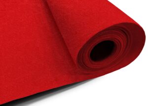 eovea | acrylic felt fabric by the yard | 72" inch wide -1.6mm thick felt fabric | non-stiff soft felt sheets | felt material for diy,craft, sewing,patchwork, cushion, padding(red, half yard)