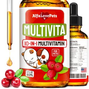 Сat vitamins for indoor cats in drops – liquid multivitamin for dogs – dog multivitamin liquid supplement – cat multivitamin – multivitamin for dogs – vitamin c for cats – 2 oz