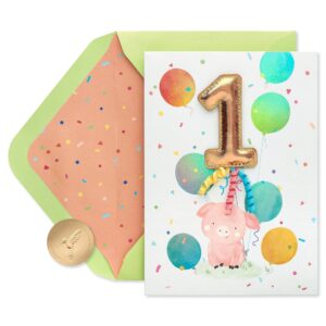 papyrus 1st birthday card (lots of fun)