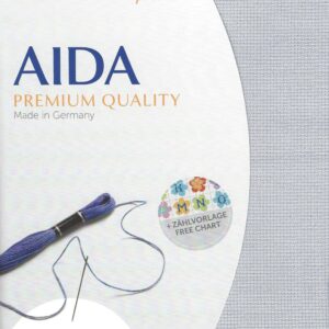 Precut Zweigart Stern-Aida 14 Count Steel-Gray 3706/713. Needlework Canvas, Cross Stitch Fabric, Embroidery Canvas 100% Cotton