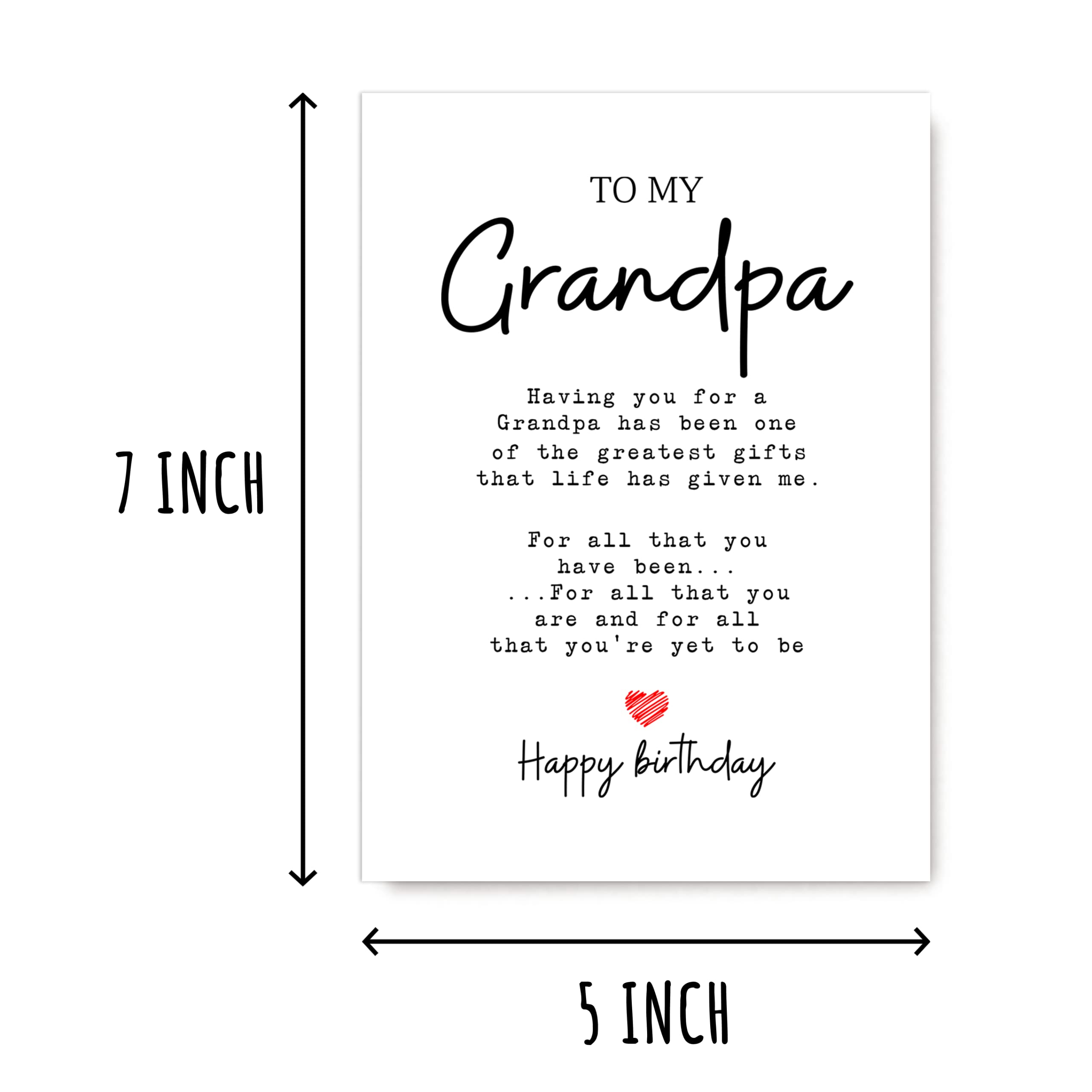 To My Grandpa - Grandpa Birthday Card - Grandpa Is The Greatest Gifts In My Life - Birthday Card For Grandpa - Gift For Grandpa Card- Christmas Gifts For Grandpa